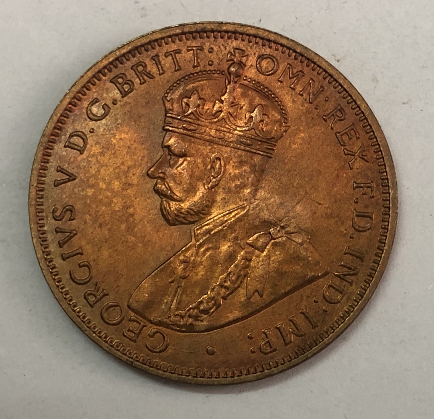 1933 Australia 1 Penny - George V Copy Coin