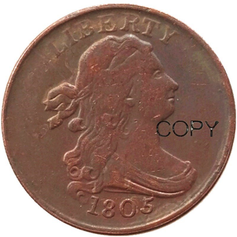 US 1805 Draped Bust Half Cent Copy Coin