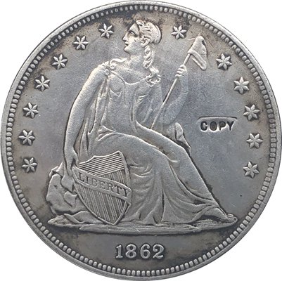 US Coin 1862 Seated Liberty Dollar COINS COPY