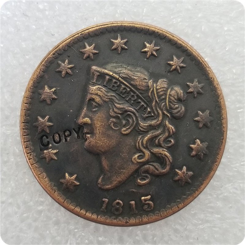 US Coin 1815 Coronet Head One Cent Copper Copy Coin