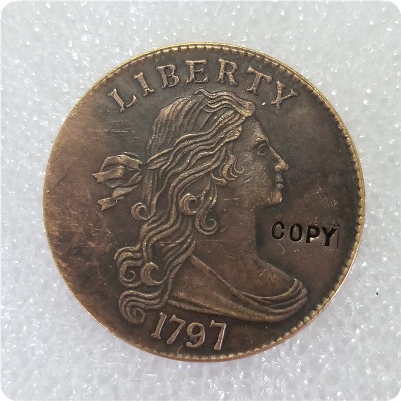 US Coin 1797 Draped Bust One Cent Copper Copy Coin