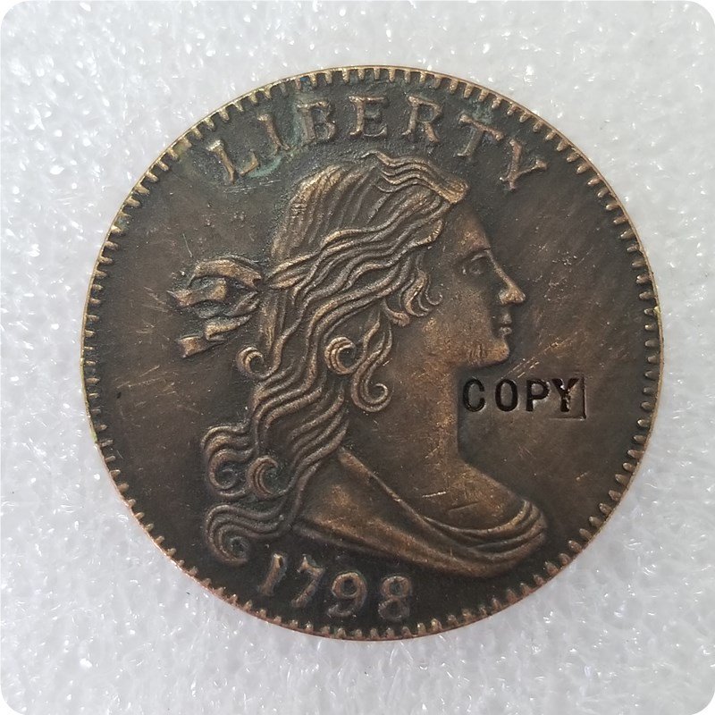 US Coin 1798 Draped Bust One Cent Copper Copy Coin