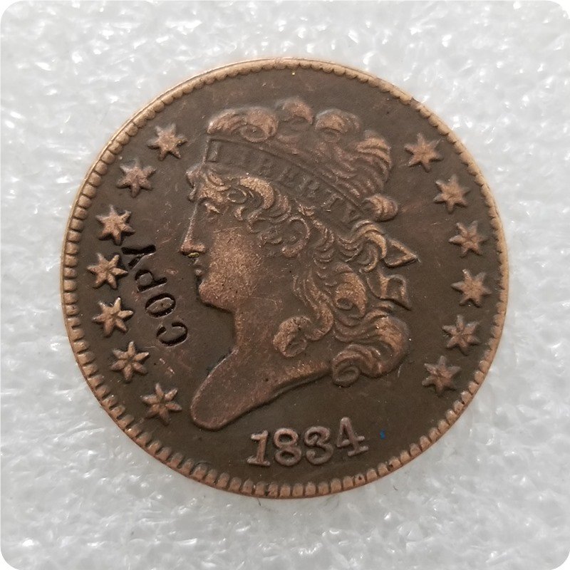 US Coin 1834 Classic Head Half Cent Copper Copy Coin