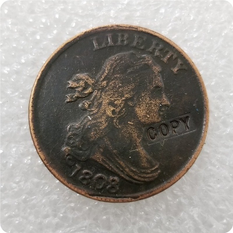 US Coin 1808 Liberty Draped Bust Half Cent Copper Copy Coin