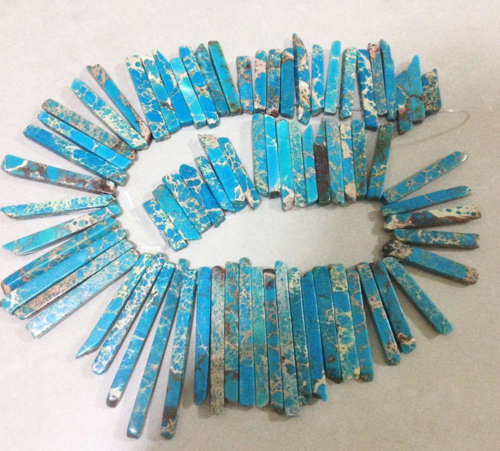 25-75mm Freesize Blue Spike Teeth turquoise variscite diaspro gems ...