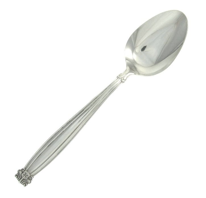 Nakazato Japan Silver Nickle Plate Serving Spoon Large Table Flatware ...