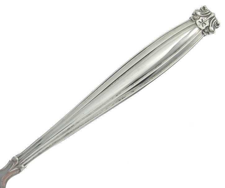 Nakazato Japan Silver Nickle Plate Serving Spoon Large Table Flatware ...