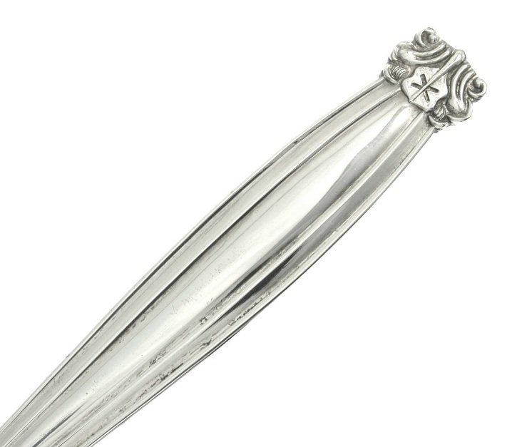 Nakazato Japan Silver Nickle Plate Serving Spoon Large Table Flatware ...