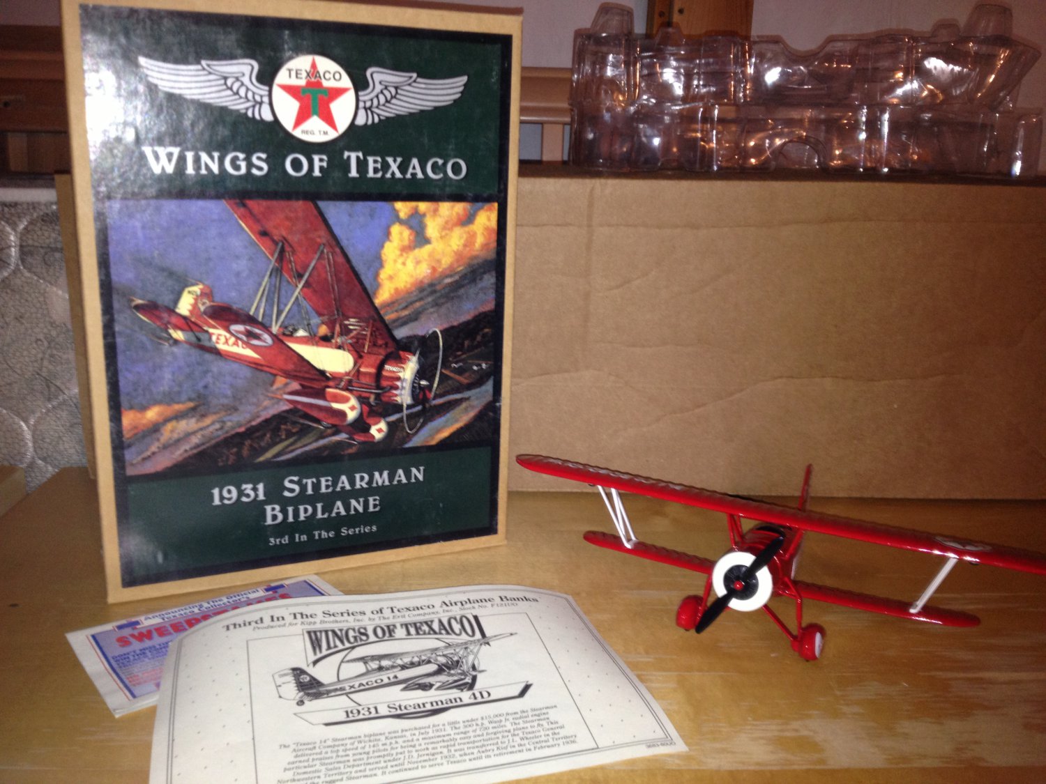 ERTL Texaco 1931 Stearman Biplane - 1995