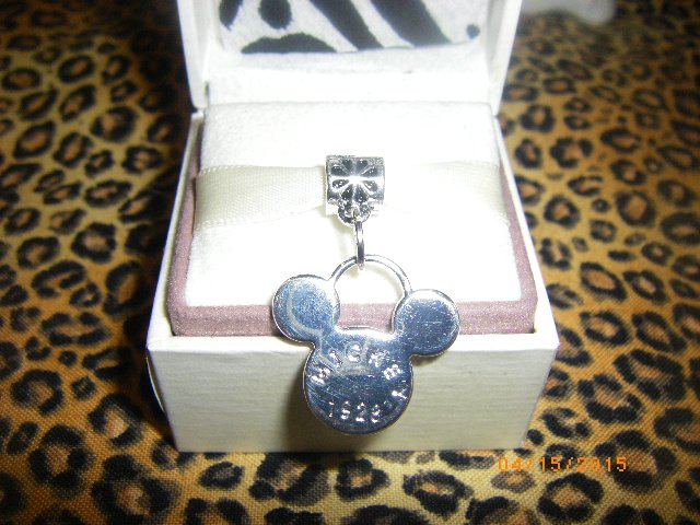925 Sterling Silver Disney Mickey Mouse European Charm