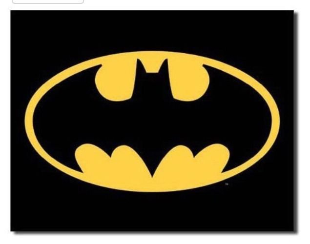 Batman Logo Metal Tin Sign comic superhero garage Wall Home decor 16x12