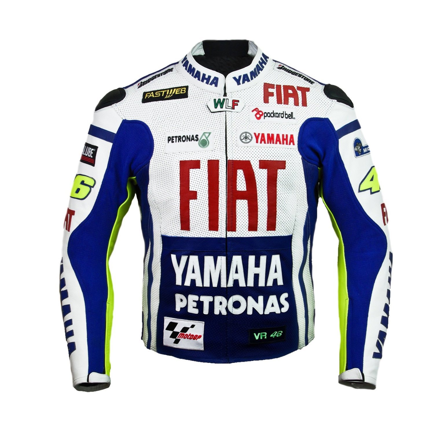 Rossi Yamaha Team Racing Motorcycle Leather Jacket