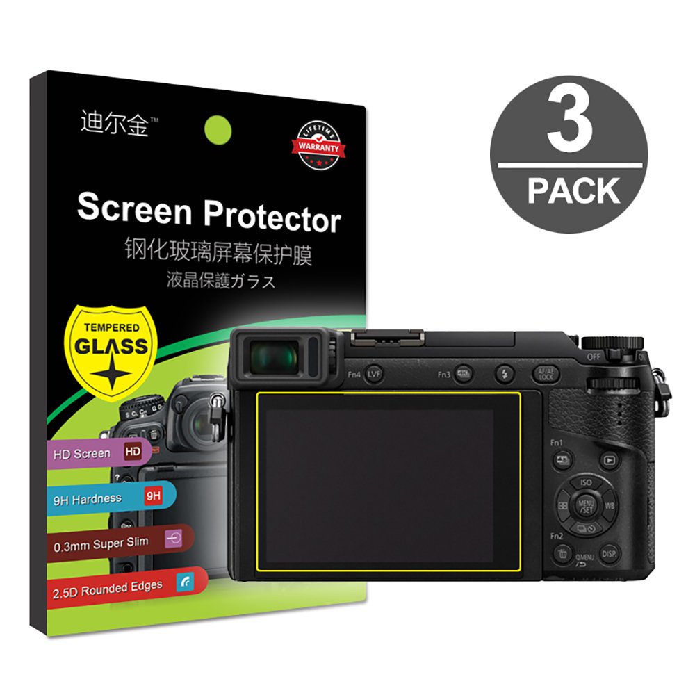 3-Pack Tempered Glass LCD Screen Protector for Panasonic Lumix GX85 ...