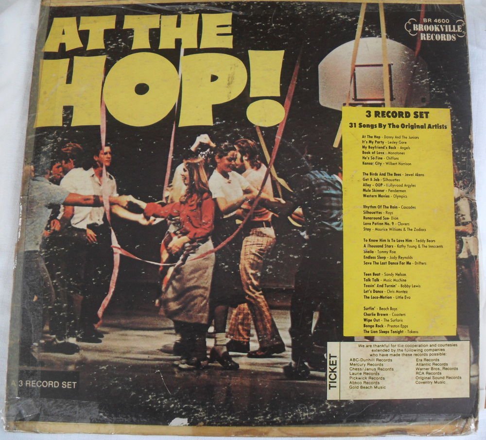 At the Hop - 3 Record Set - Mixed Artists - Brookville Records BR 4600