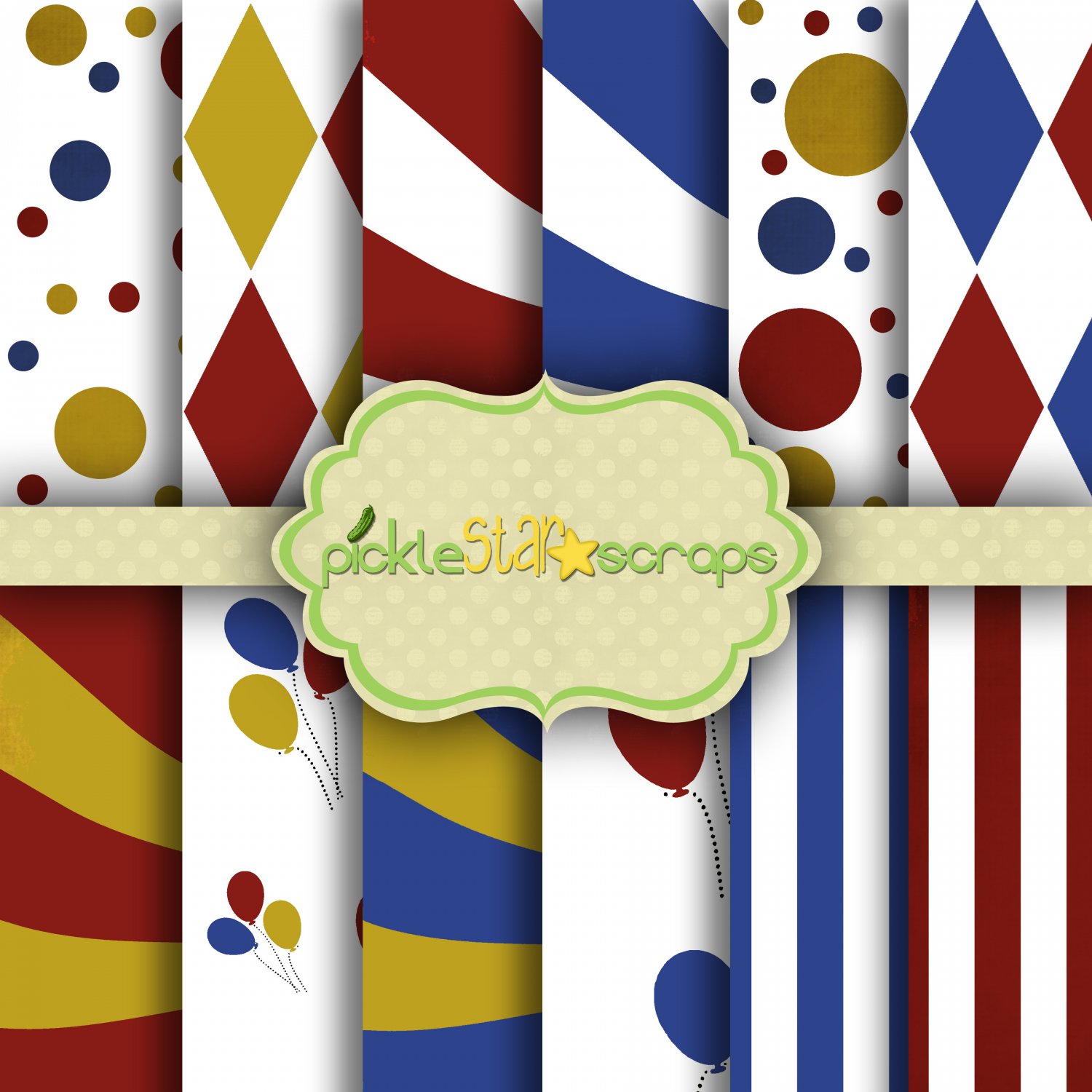 Carnival Vol3 ~ 12x12inch Digital Printable Papers