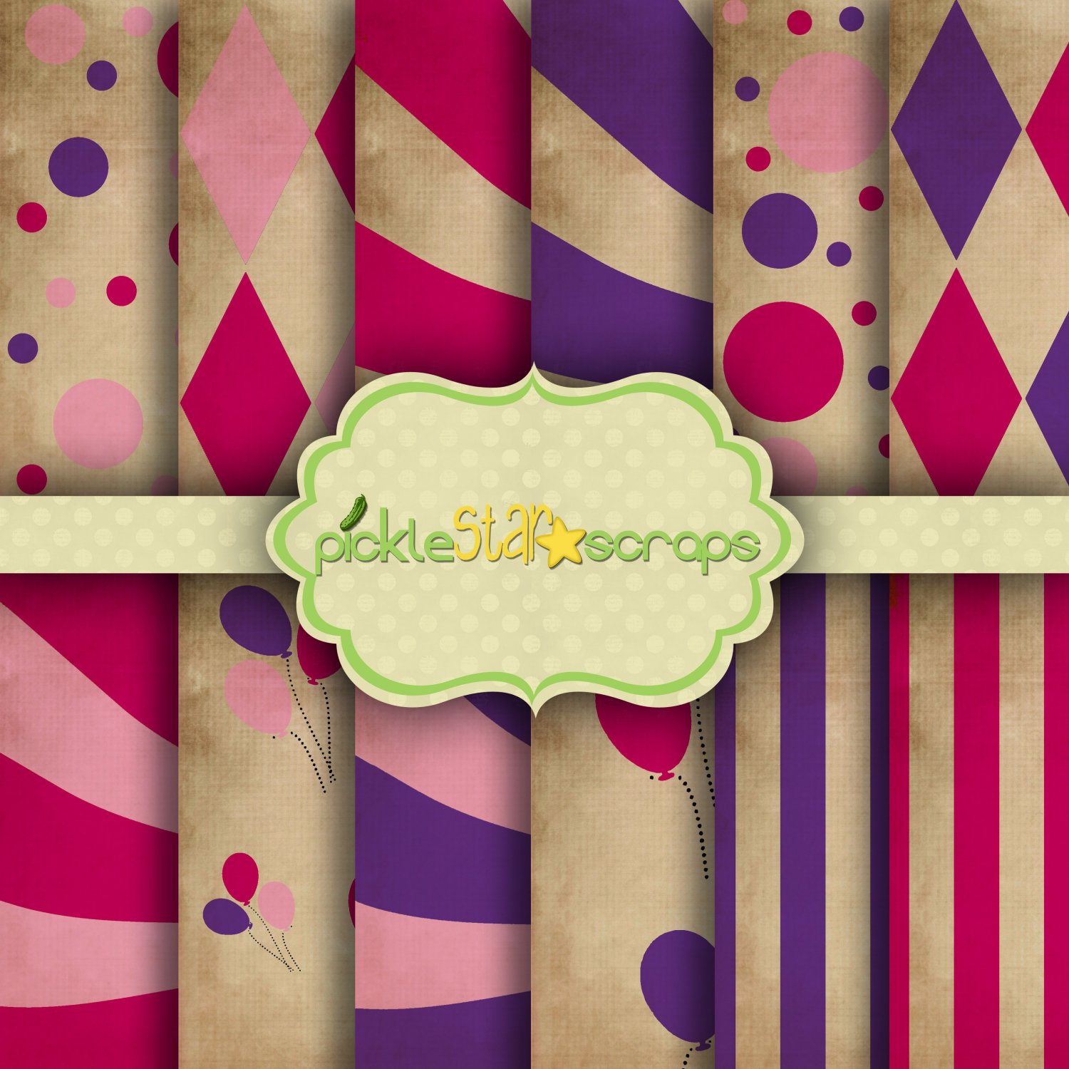 Carnival Vol6 ~ 12x12inch Digital Printable Papers