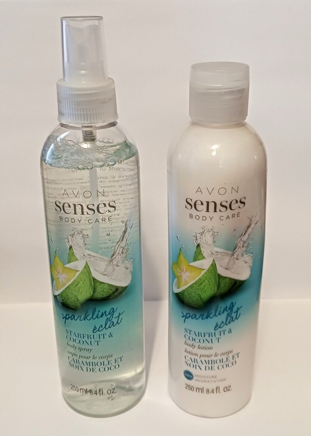 Avon Senses Starfruit & Coconut Body Lotion & Body Spray 8.4 oz.
