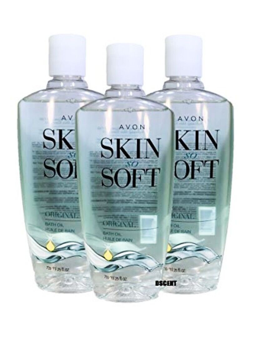Avon Skin So Soft Original Bath Oil Bonus Size 25 oz. Lot of (3)