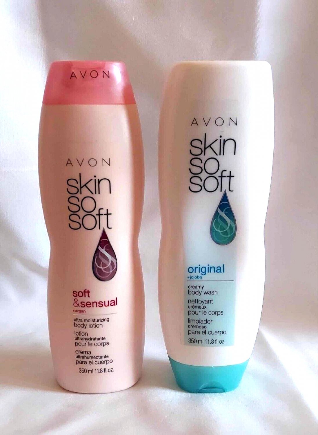 Avon Skin So Soft Soft & Sensual Lotion & Original Body Wash 11.8 oz Set