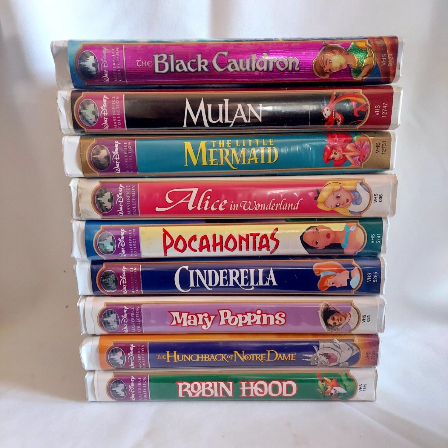 Walt Disney Masterpiece Collection VHS LOT of (9)