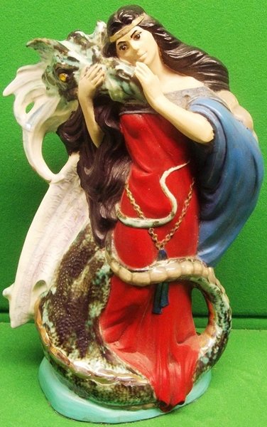 Princess and Dragon Bonding Figurine 11.5"