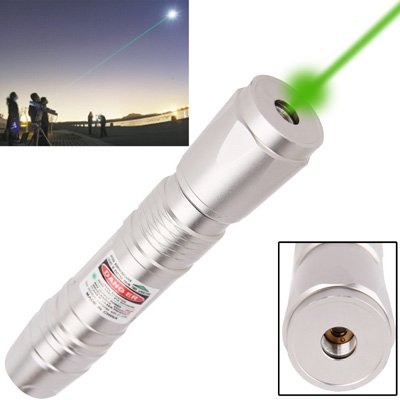 4mw 532nm Green Beam Laser Pointer Kit - silver