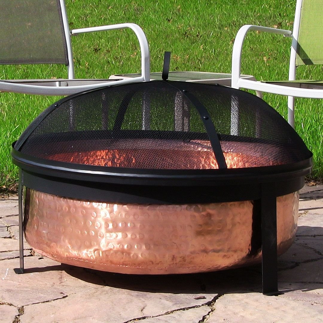 Hammered Copper Fire Pit