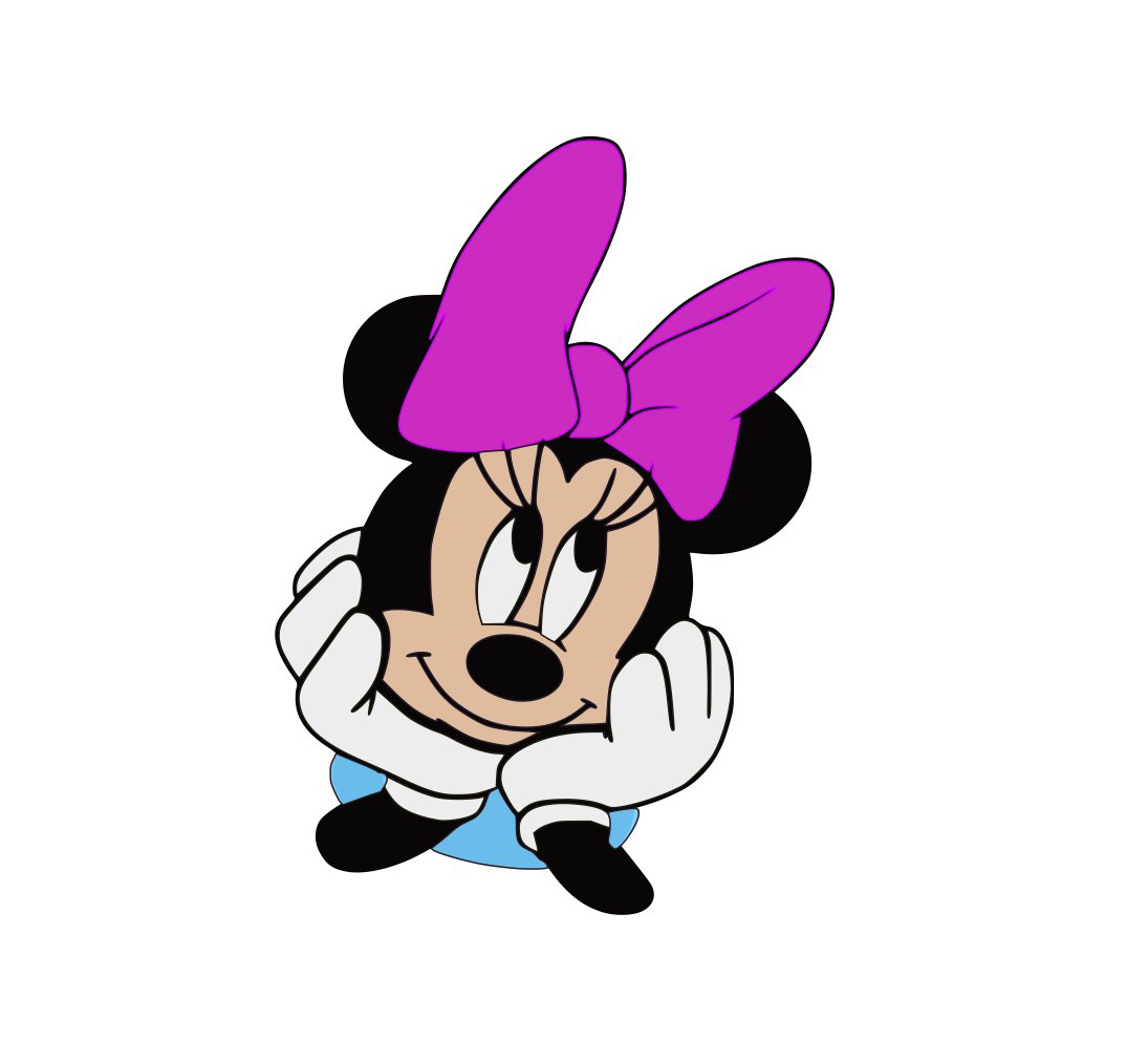 Minnie Mouse Hand on Her Chin