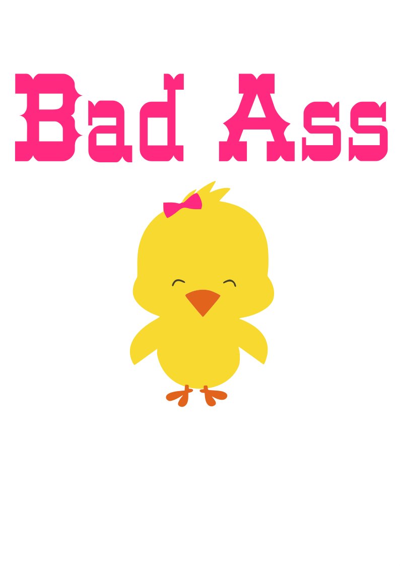 Bad Ass Chick SVG,DXF,EPS,PNG,JPG,and PDF files ***Instant Download***