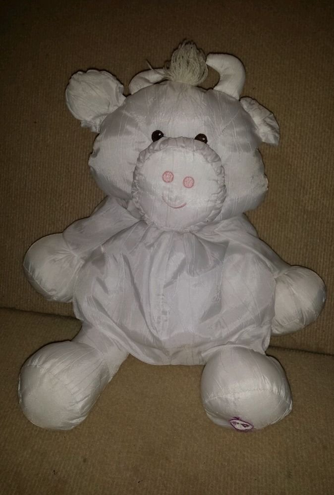 Vtg 1986 Fisher Price Puffalump Cow White Stuffed Plush