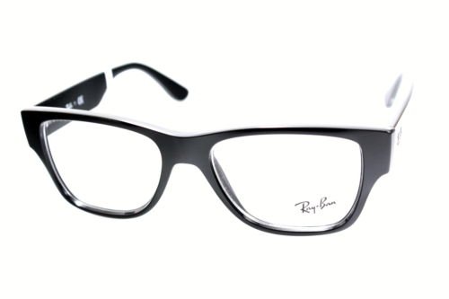 New Original Eyeglasses Ray Ban RB 7028 2000 Unisex Black Square Clear