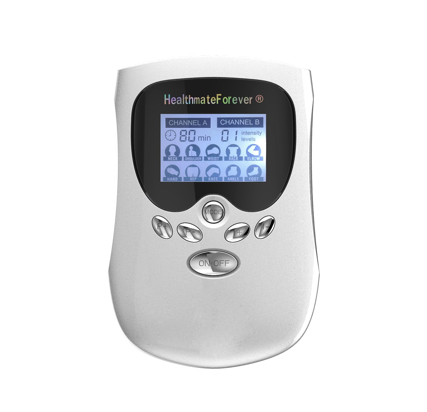 PM10AB HealthmateForever TENS Unit Electrical Muscle Stimulator Silver ...