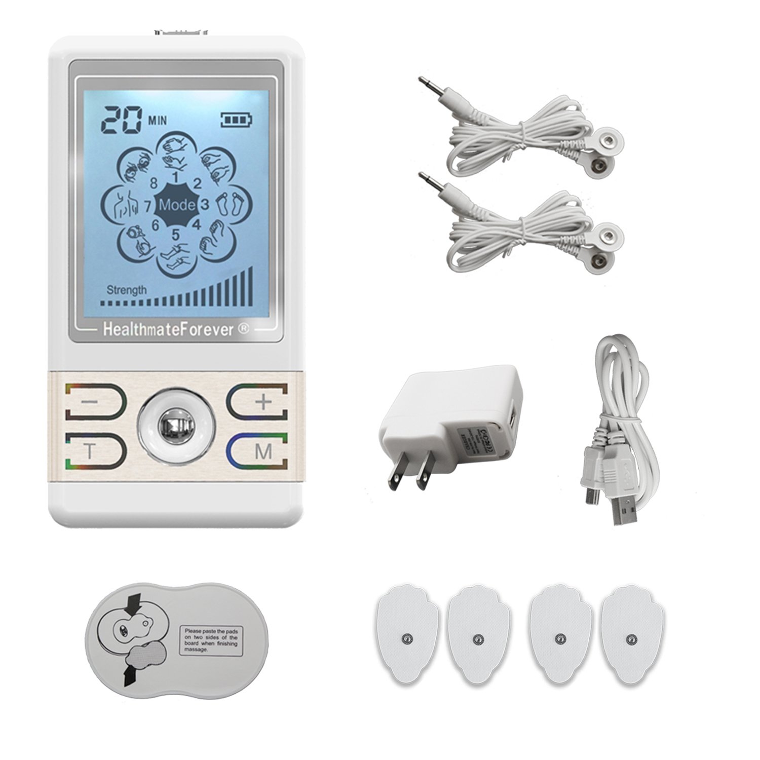BM8ML HealthmateForever TENS Unit Electrical Muscle Stimulator Champagne
