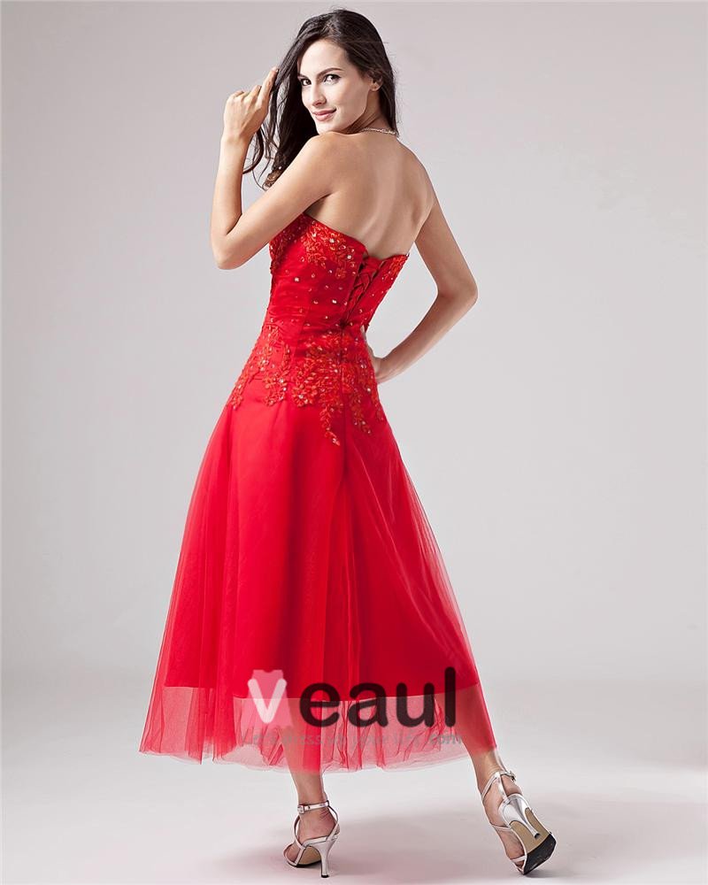 Mesh Beading Sweetheart Knee Length Graduation Dress