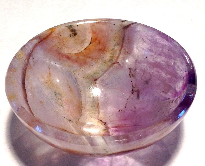 Healing crystals Gemstone Bowls Ametrine Pink Amethyst Citrine ...