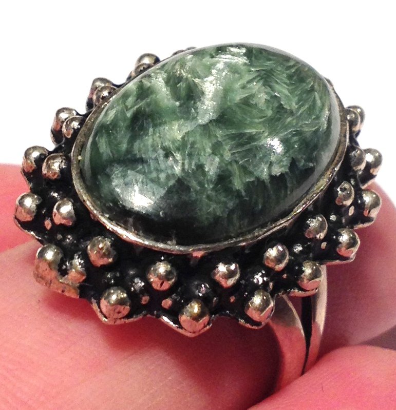 Angel Magick Crystal Healing Rings Archangels Seraphinite Gemstone ...