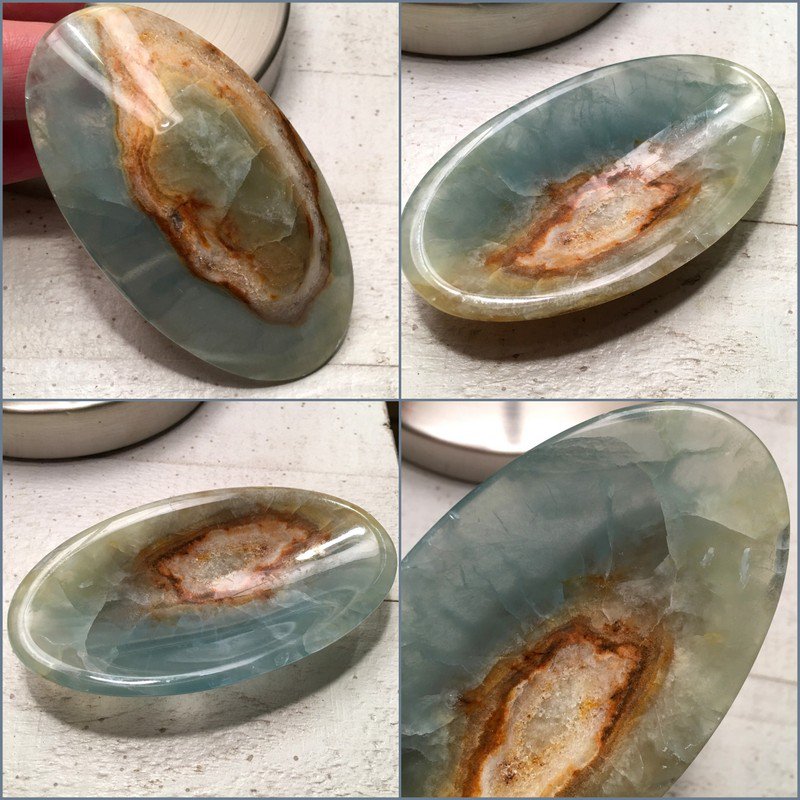 Rare Ancient 4" Lemurian Aquatine Bowl Oceanite Read Akashic Records ...