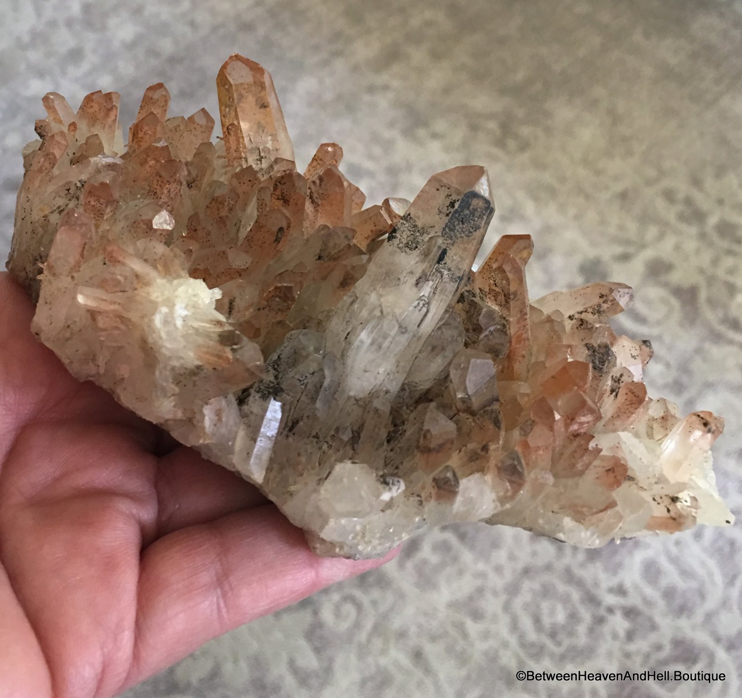 Large Red Phantom Crystal Healing Kundalini Fire Harlequin Quartz ...