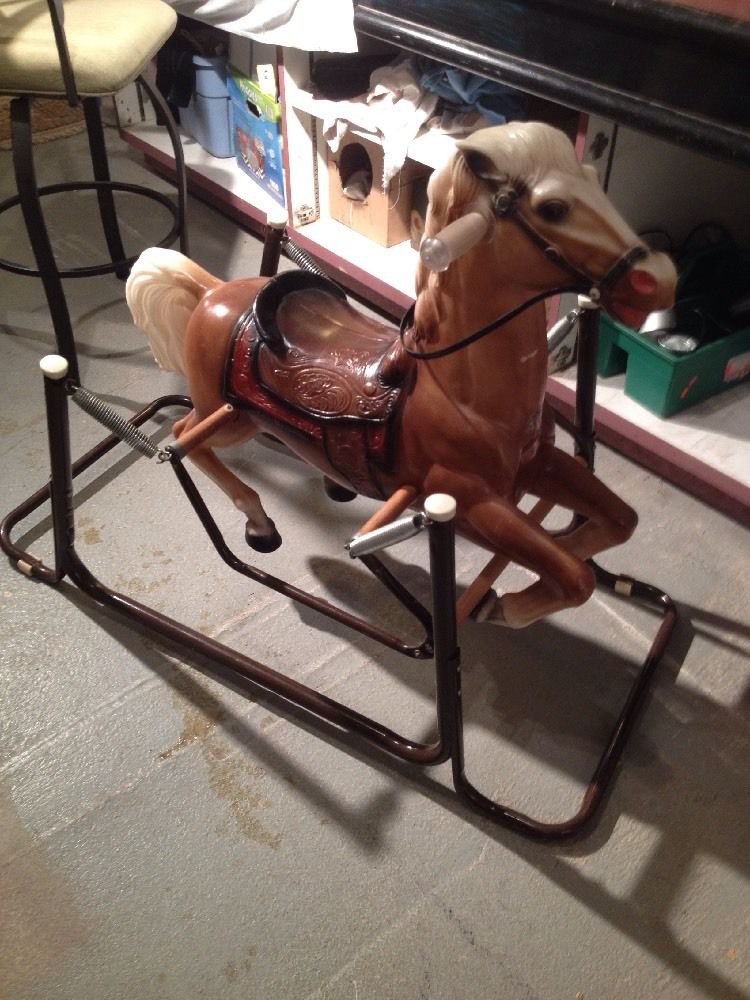 Vintage Classic Plastic Wonder Horse Rocking Spring Bouncing 1960’S Toy