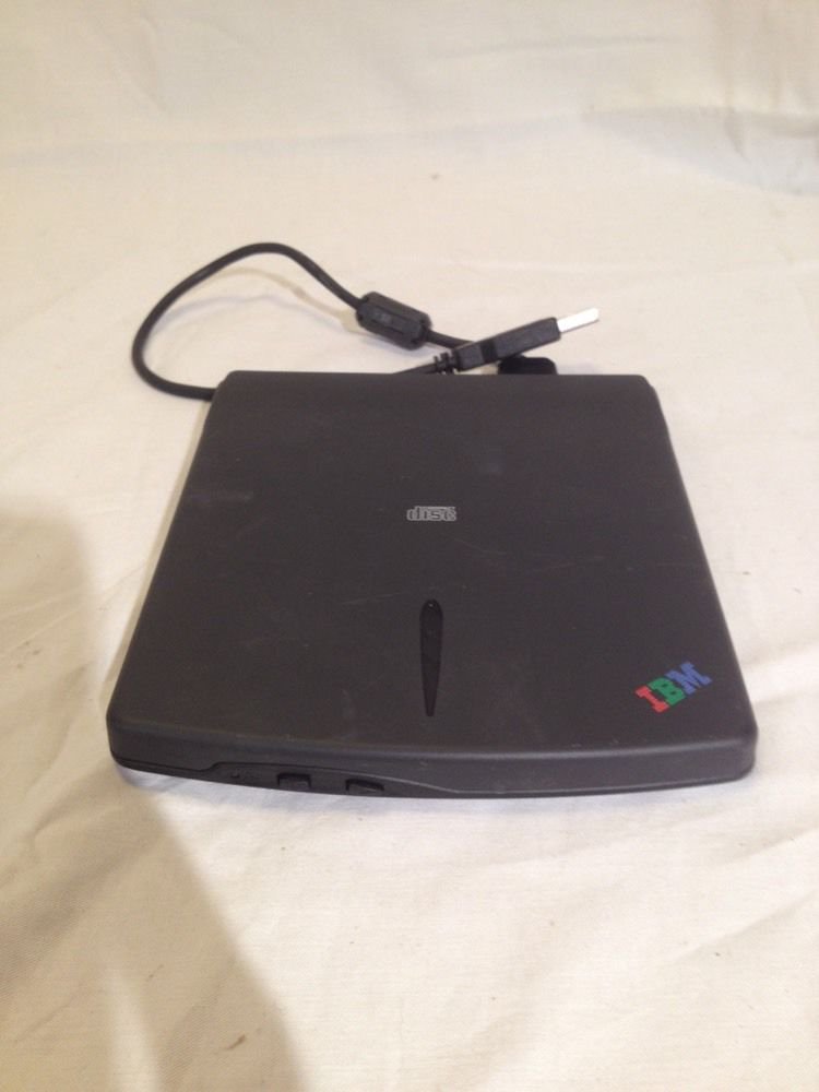 IBM LENOVO THINKPAD USB CD-ROM DRIVE w/ CASE 00N8239 00N8244...clean ...