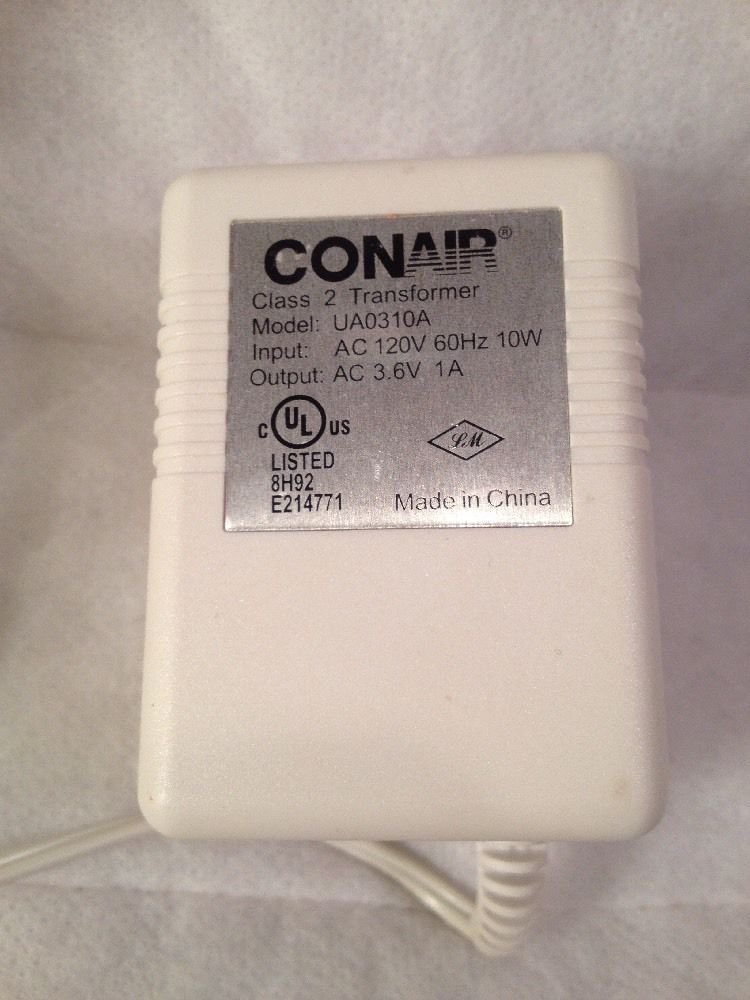 Conair UD0310A Power Supply AC Adapter 3.6V 1A Charger