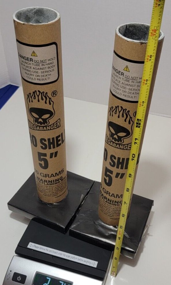 x2 Artillery Fireworks Standard Shell Launch Fiberglass Tube (see ...