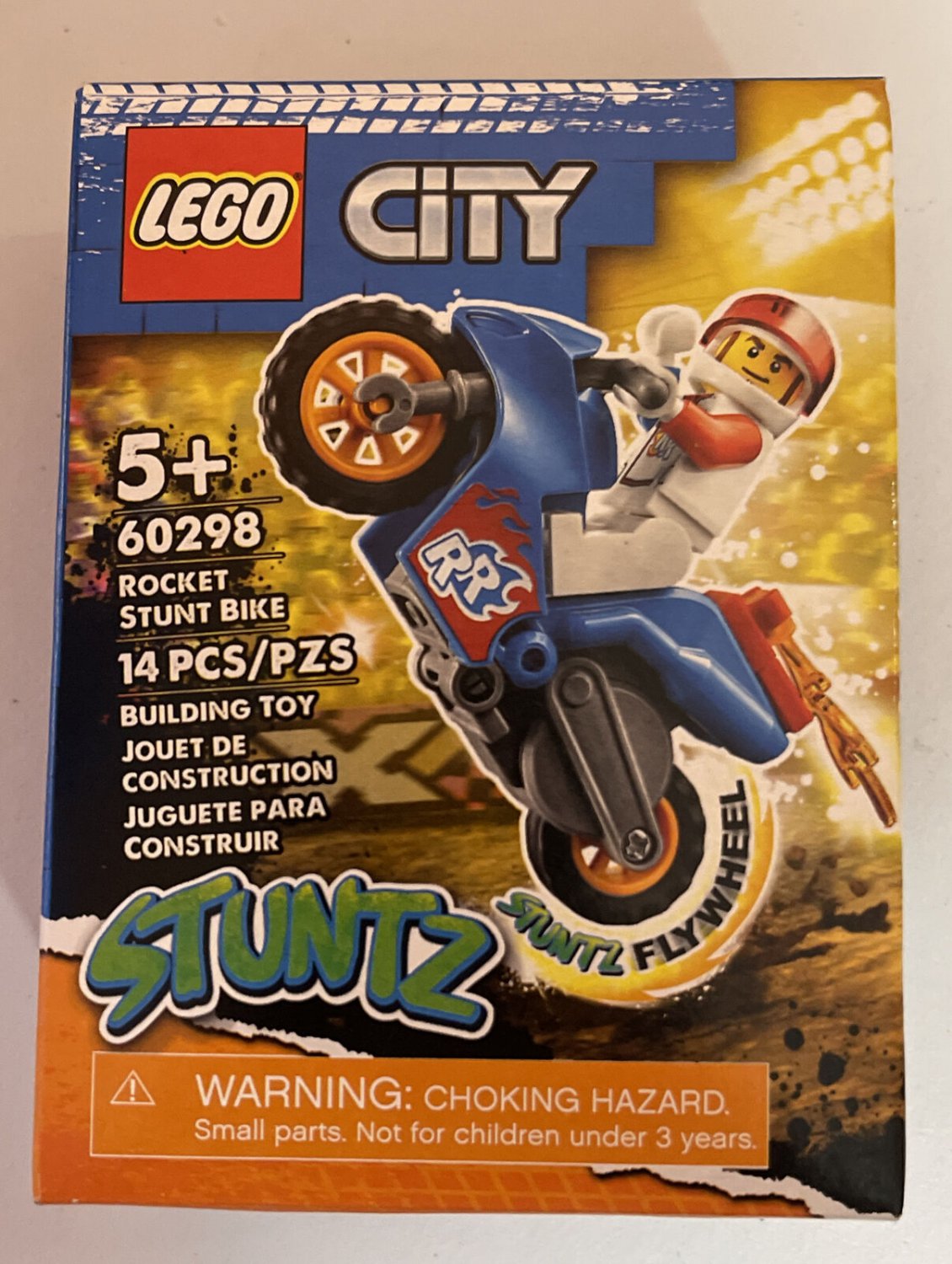 LEGO City Rocket Stunt Bike 60298 Building Kit (14 Pieces) Flywheel NEW