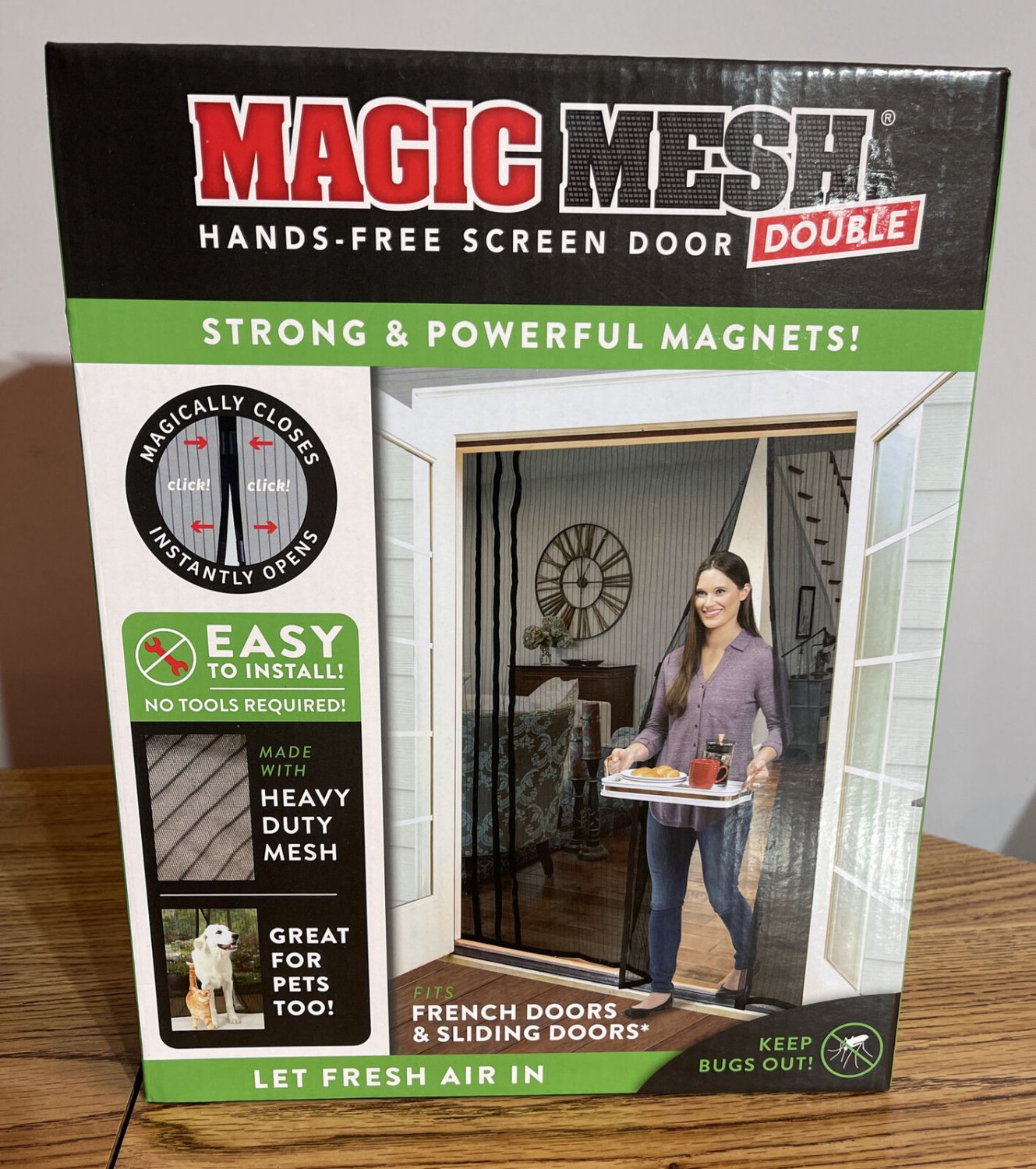 Magic Mesh Double Door - Hands Free Magnetic Screen Doors Up to 72 ...