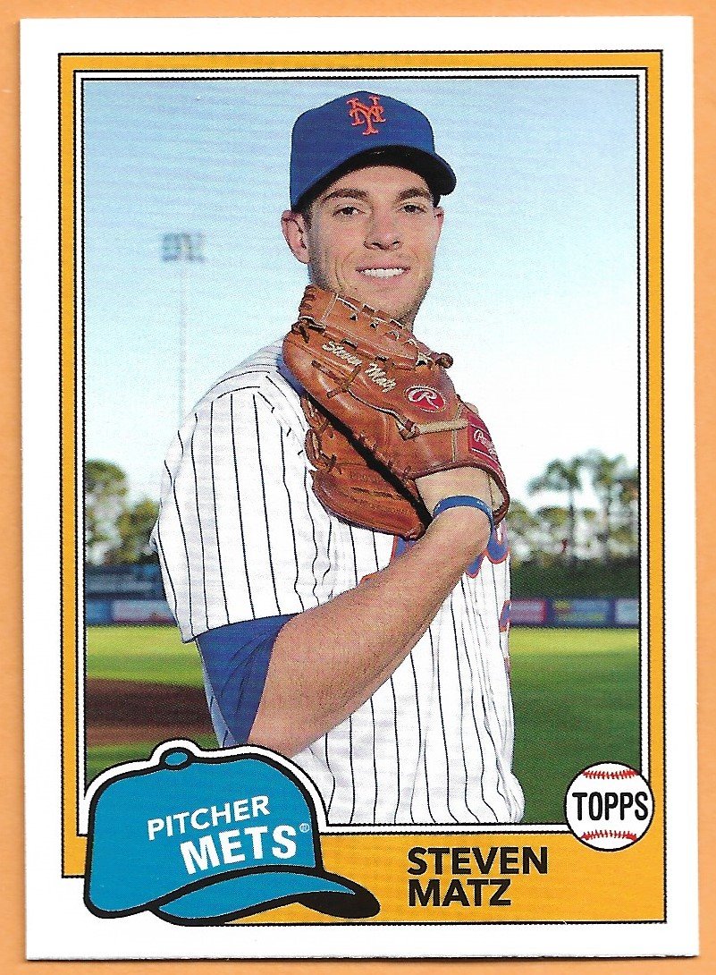 STEVEN MATZ 2018 Topps Archives Baseball Card #293 NEW YORK METS 1981 ...