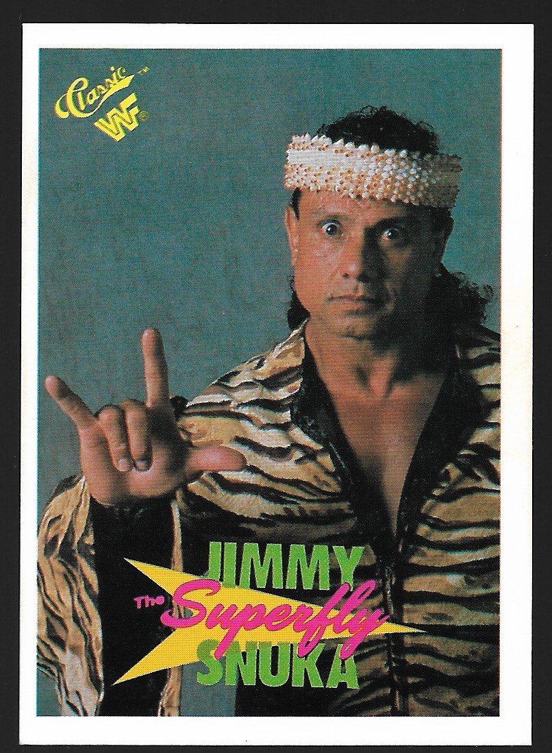 JIMMY SNUKA 1990 Classic WWF Wrestling Card #69 Superfly WWE WCW Free ...