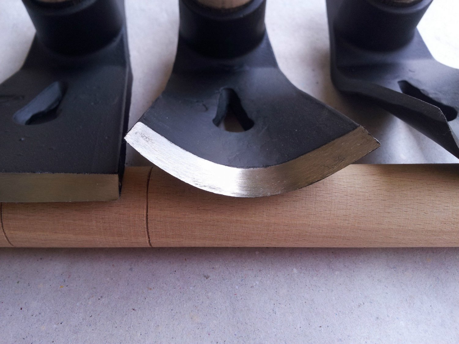 SET 3 ADZ WOODWORKING WOODCARVING TOOLS- STRAIGHT + BIG + SMALL CURVED ...