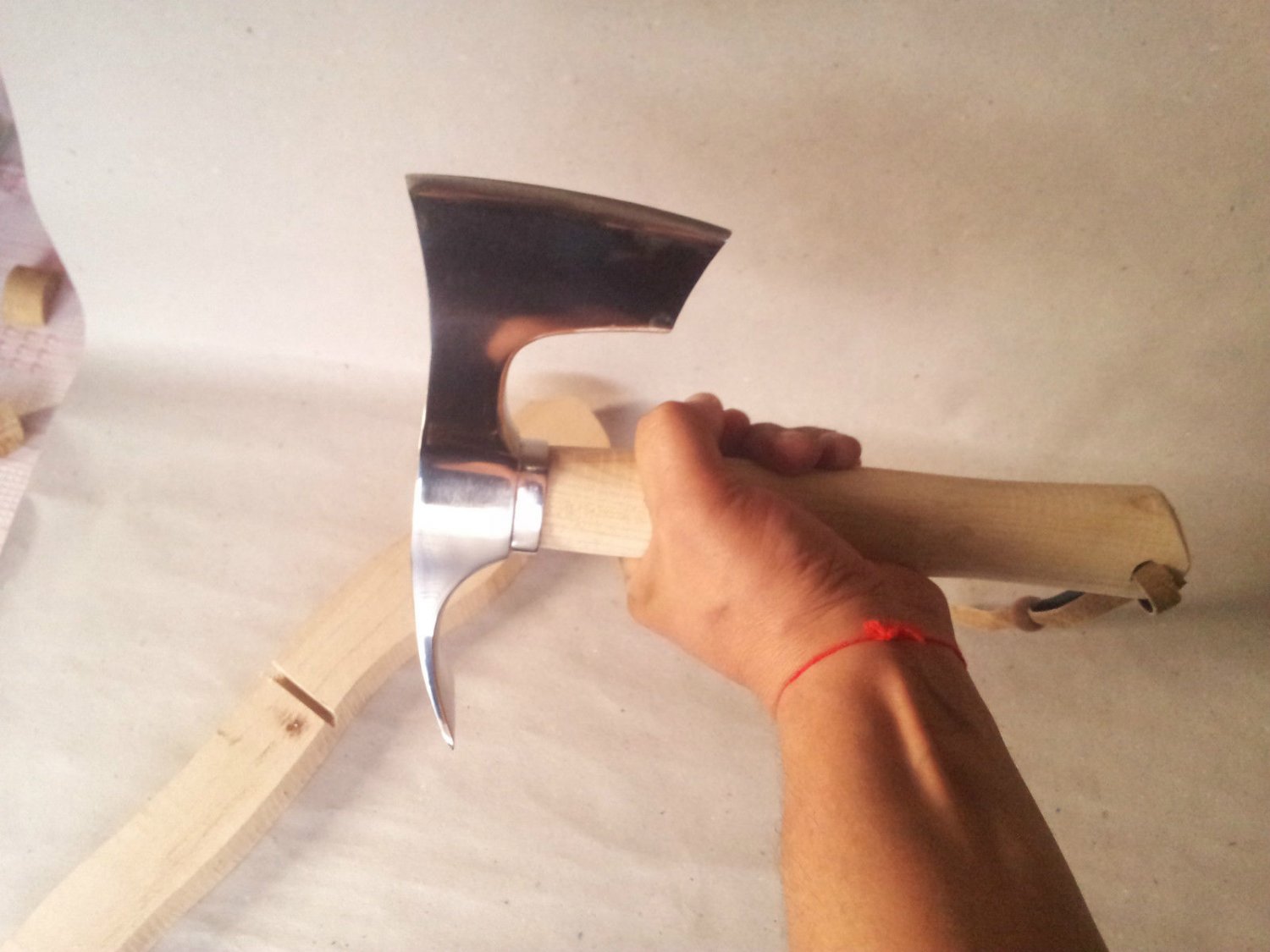 GOOSE WING BEARDED HATCHET PICK AXE TOMAHAWK WITH ADZE BLADE -TWO ...