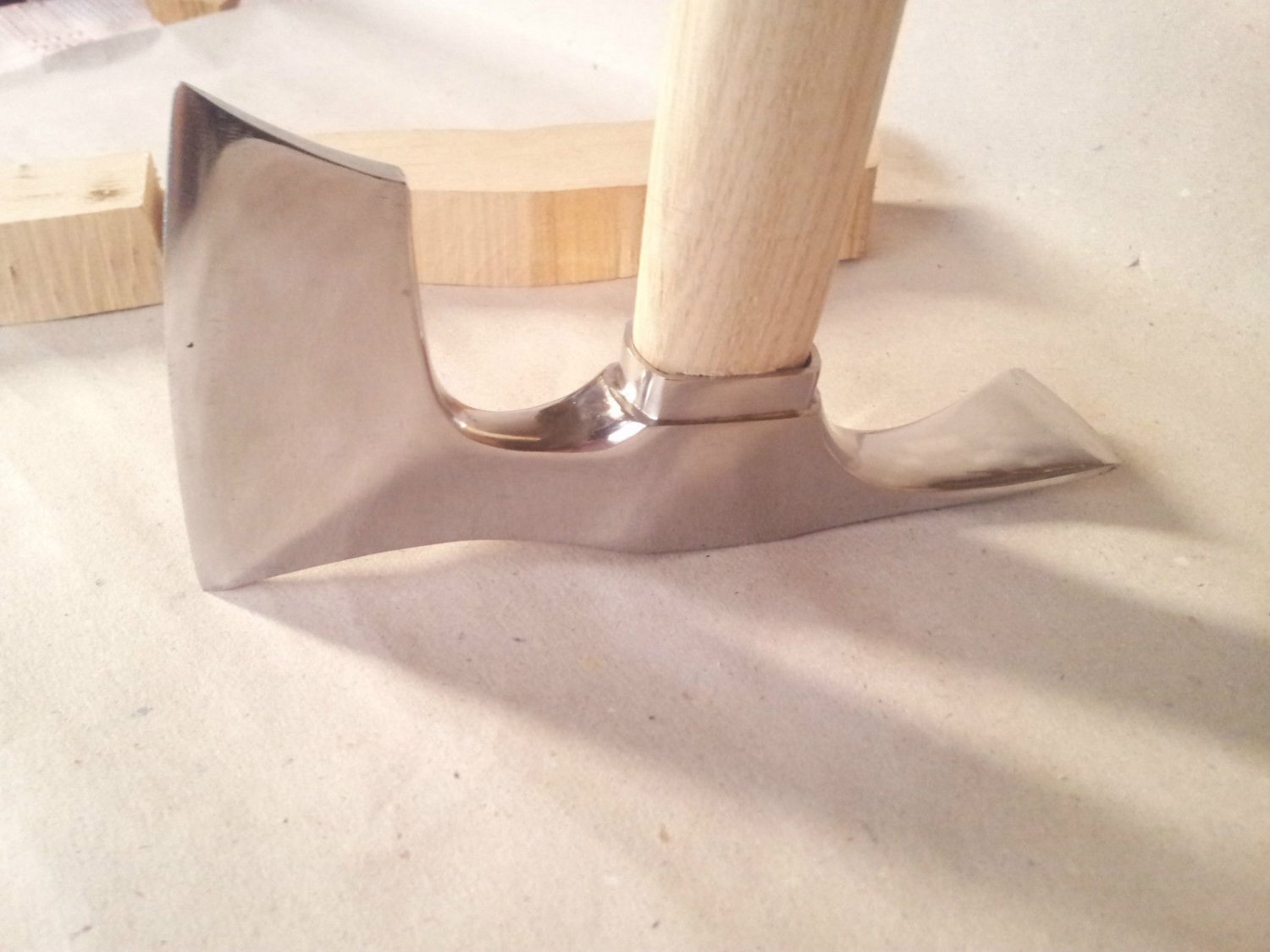 GOOSE WING BEARDED HATCHET PICK AXE TOMAHAWK WITH ADZE BLADE -TWO ...