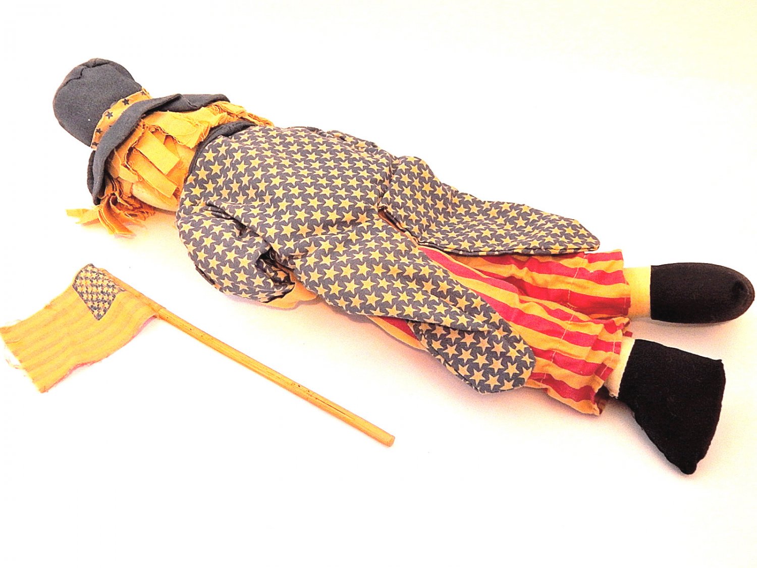Uncle Sam Doll Patriotic USA Americana Red White Blue Home Decor